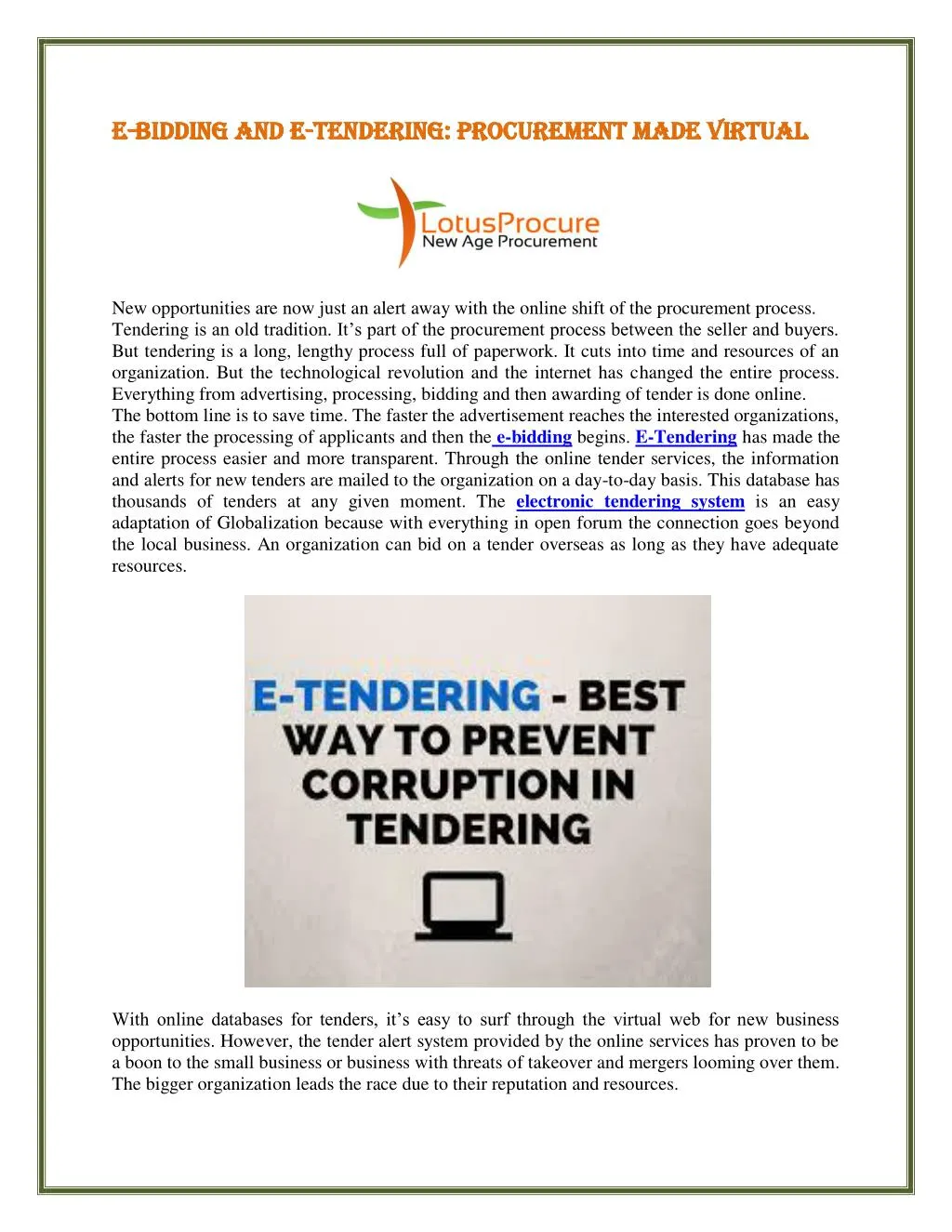 PPT - E-Bidding and e-Tendering: Procurement Made Virtual PowerPoint ...