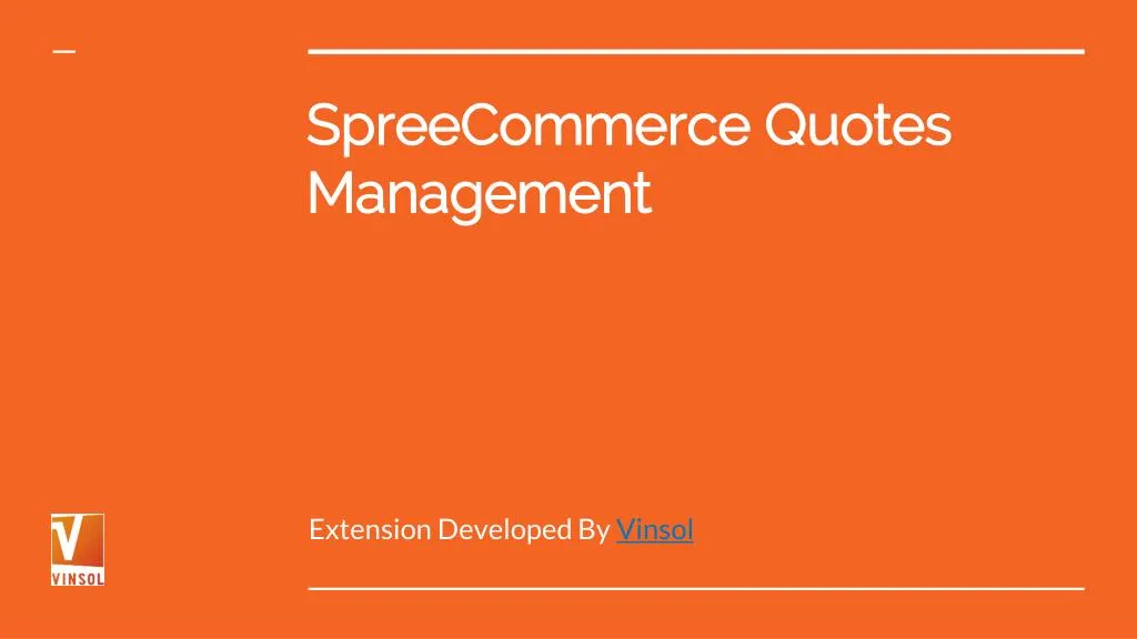 PPT - SpreeCommerce Quotes Management PowerPoint Presentation, free ...