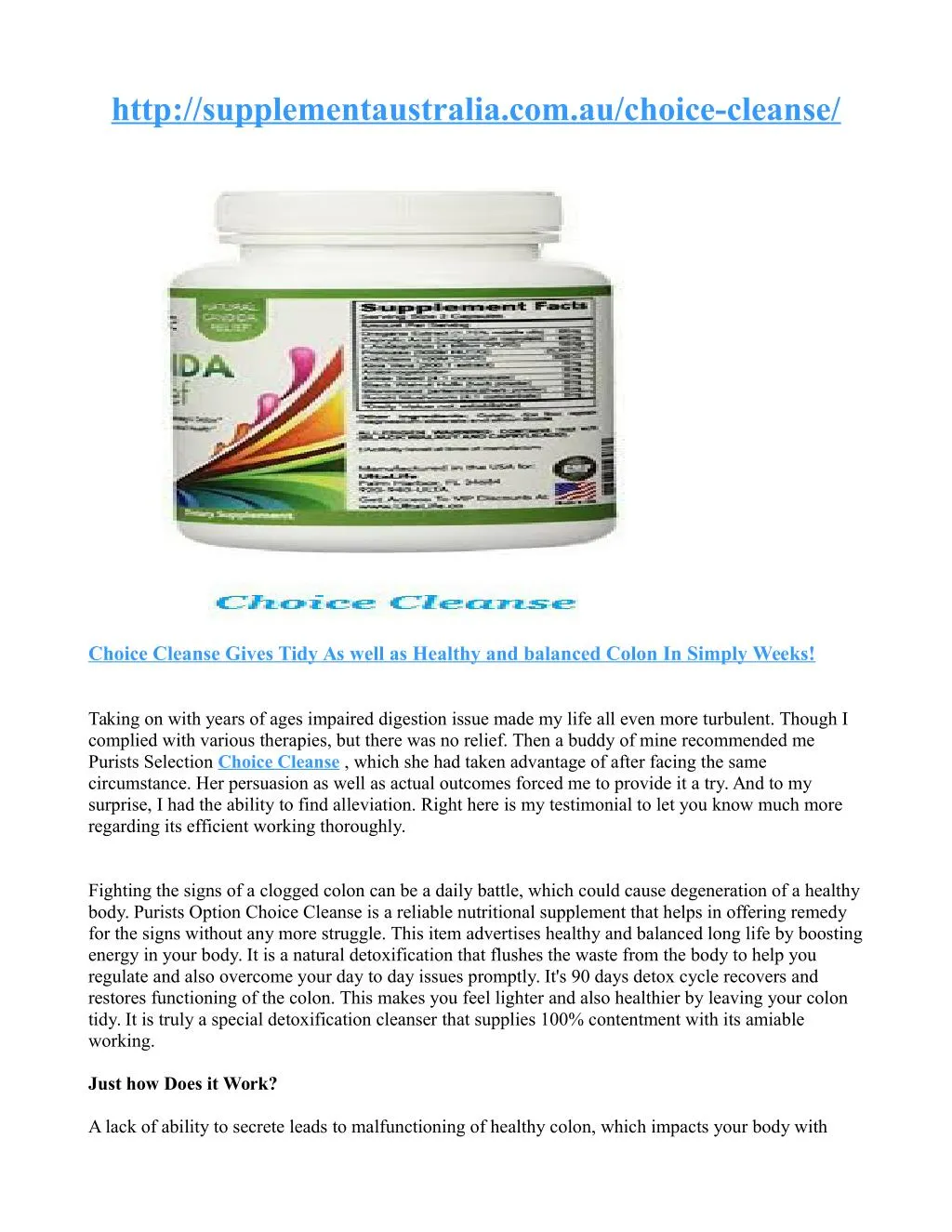 PPT - How to take Choice Cleanse ? PowerPoint Presentation, free ...