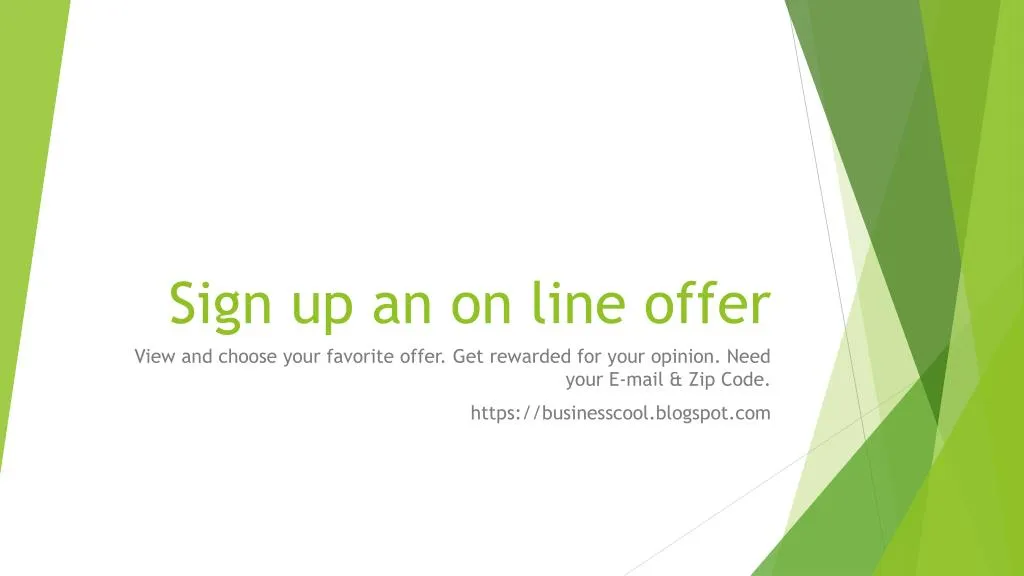 PPT - Sign up an online offer PowerPoint Presentation, free download ...