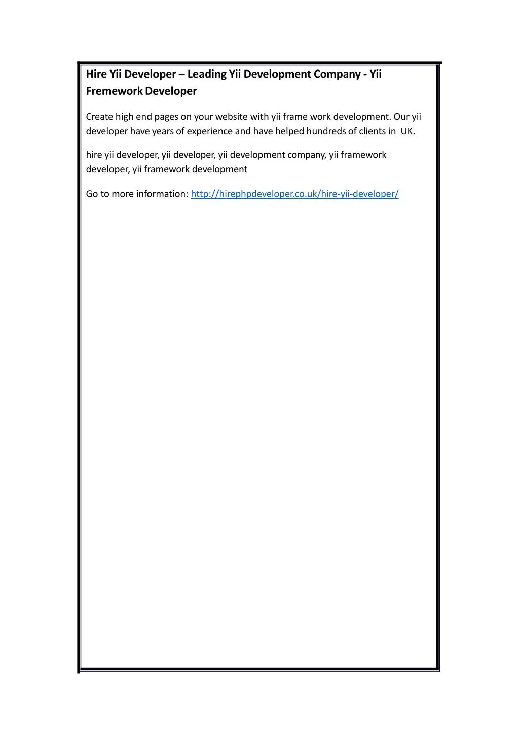 PPT - Hire Yii Developer – Leading Yii Development Company - Yii ... PPT - Hire Yii Developer – Leading Yii Development Company - Yii ...