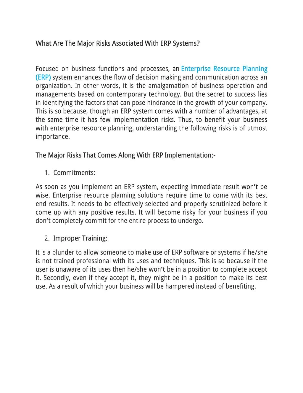 PPT - What Are The Major Risks Associated With ERP Systems? PowerPoint ...
