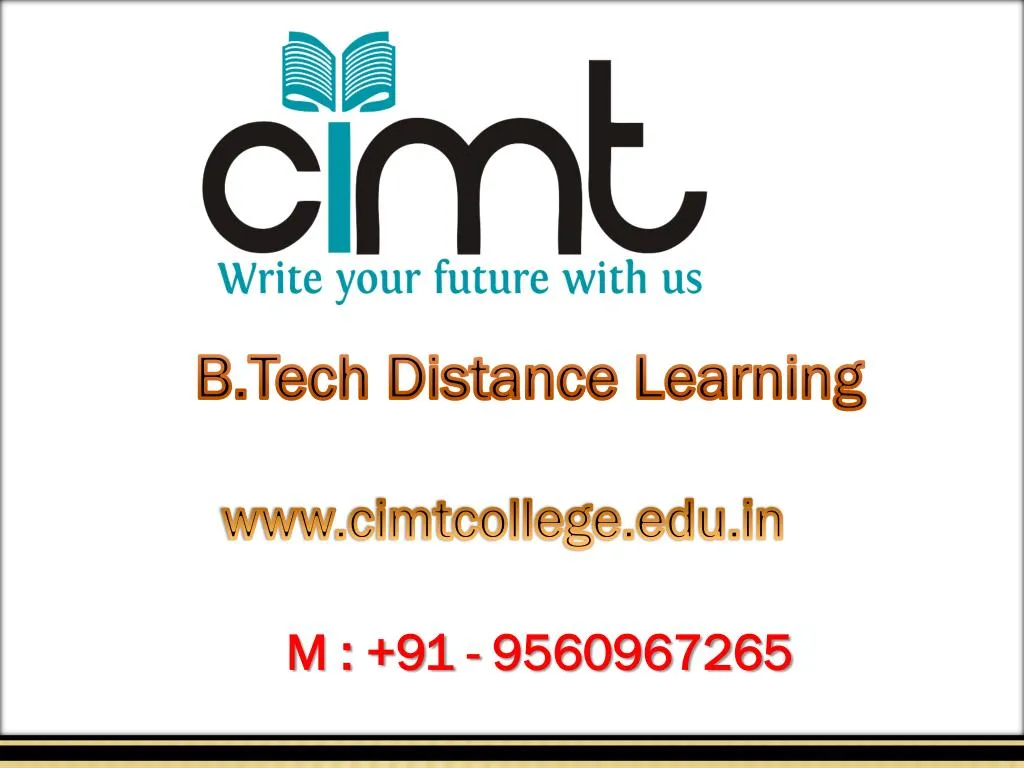 PPT - Best Distance Engineering Courses in Noida | Cimt College ...