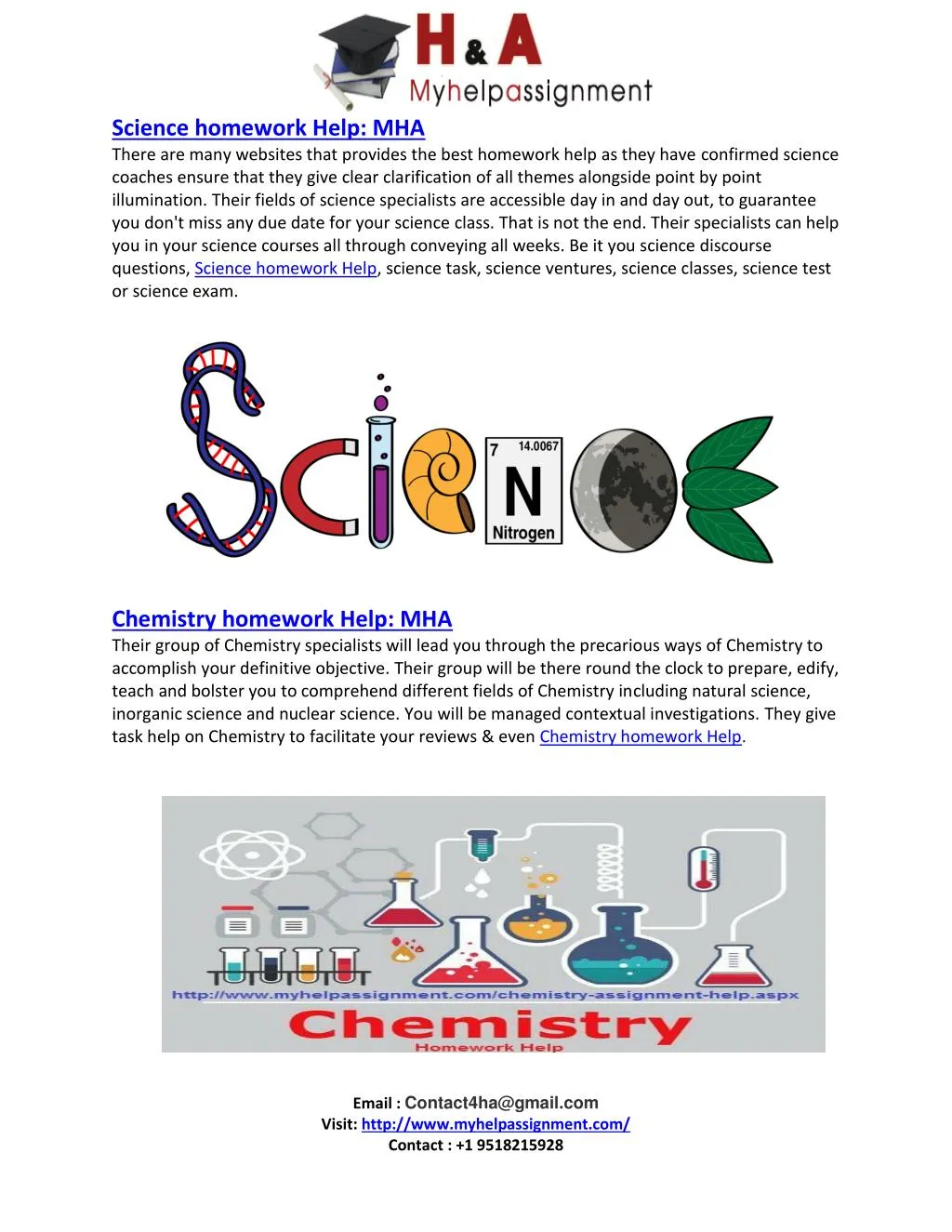 PPT - Science & Chemistry homework Help : MHA PowerPoint Presentation ...