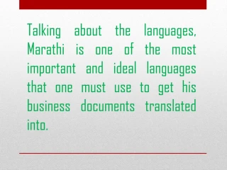 PPT - Why Marathi Is the Ideal Language for Business Translation ...