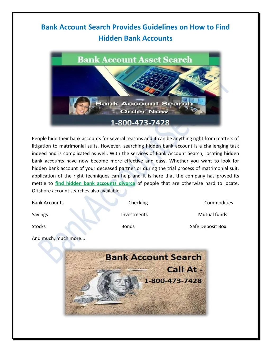 PPT - How to Find Hidden Bank Accounts - Guidelines PowerPoint ...