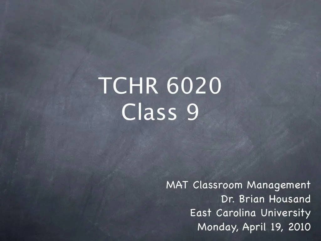 PPT - TCHR 6020 Class 9 April 19, 2010 PowerPoint Presentation, free ...