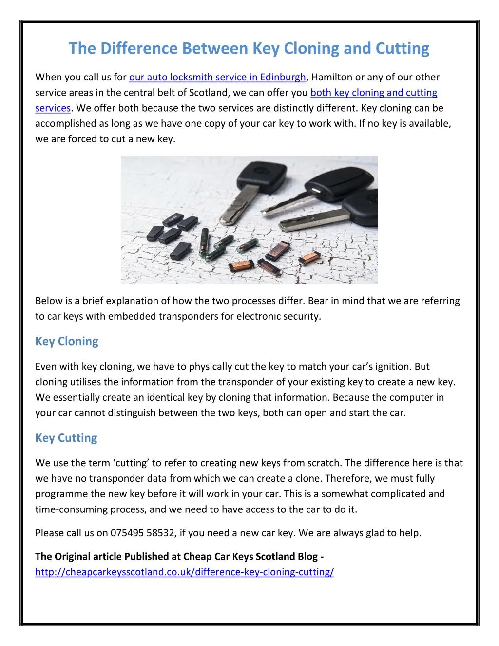 PPT - The Difference Between Key Cloning and Cutting PowerPoint ...