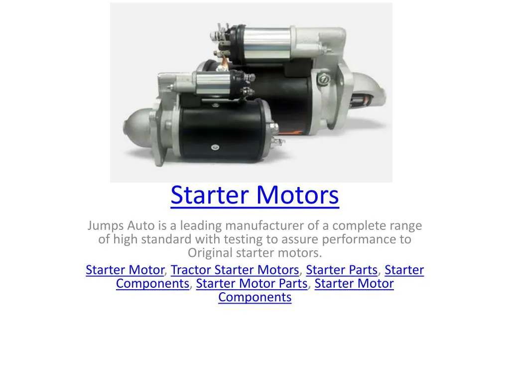 PPT - Starter Motors PowerPoint Presentation, free download - ID:7526232