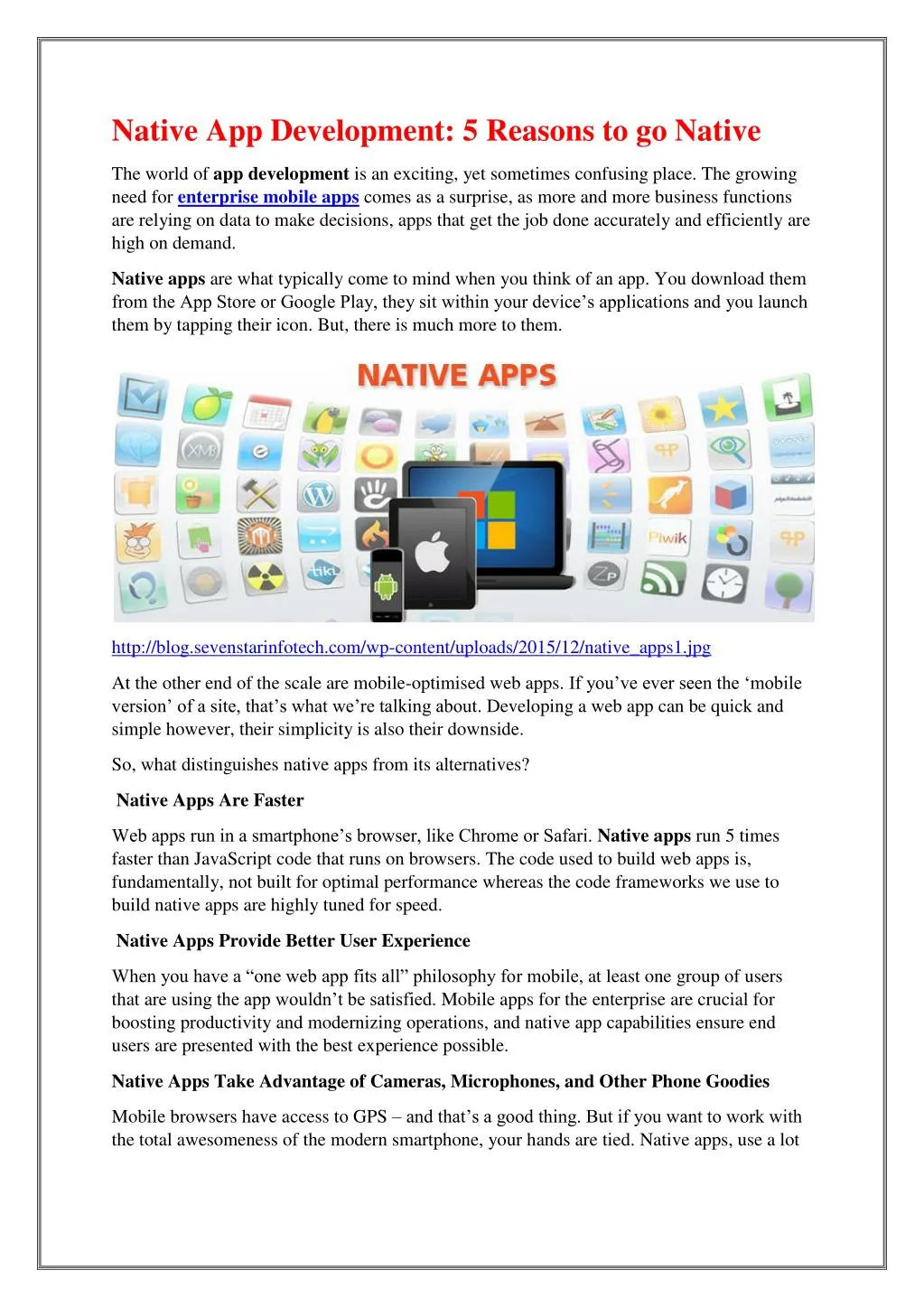 PPT - Native App Development: 5 Reasons to go Native PowerPoint ...