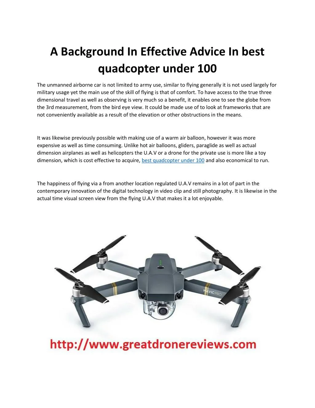 PPT - best quadcopter under 100 PowerPoint Presentation, free download - ID:7526983