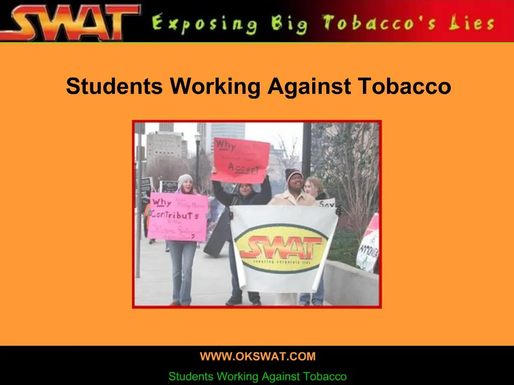 PPT - Students Working Against Tobacco PowerPoint Presentation, free ...