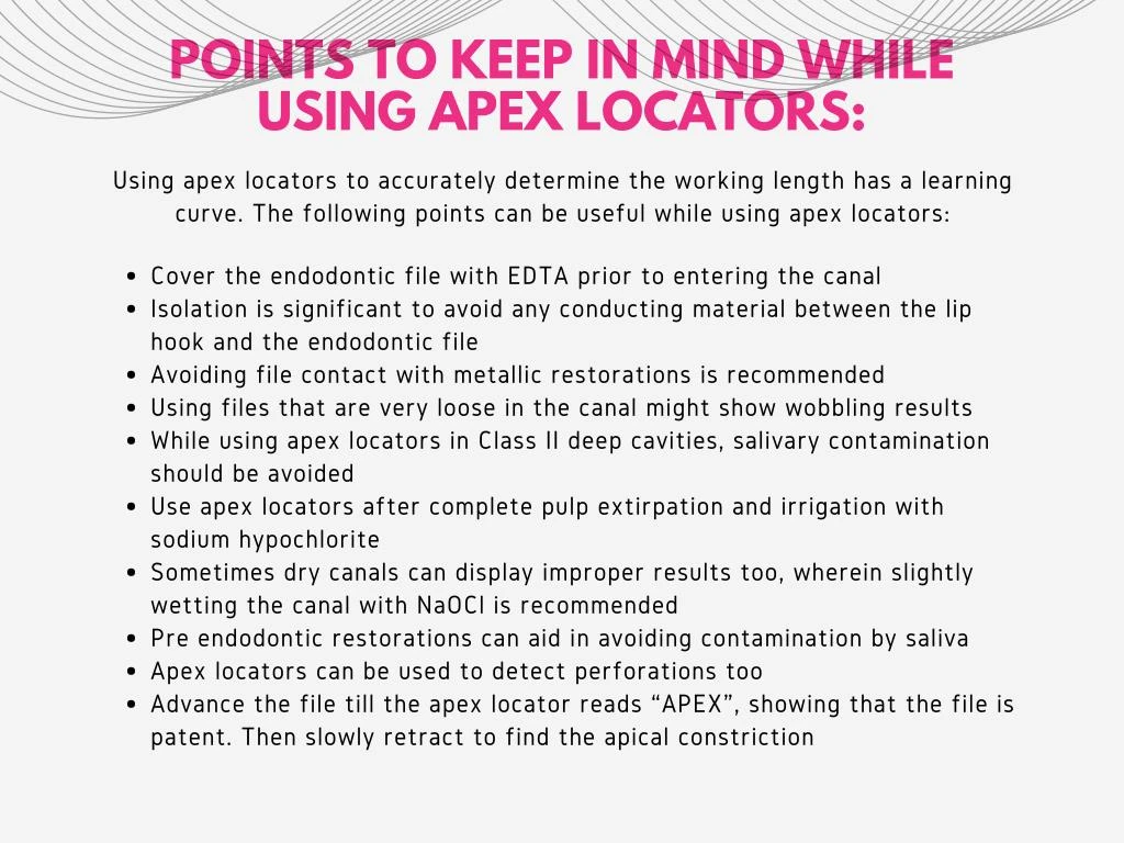 PPT - SIX GENERATIONS OF APEX LOCATORS PowerPoint Presentation - ID:7534253