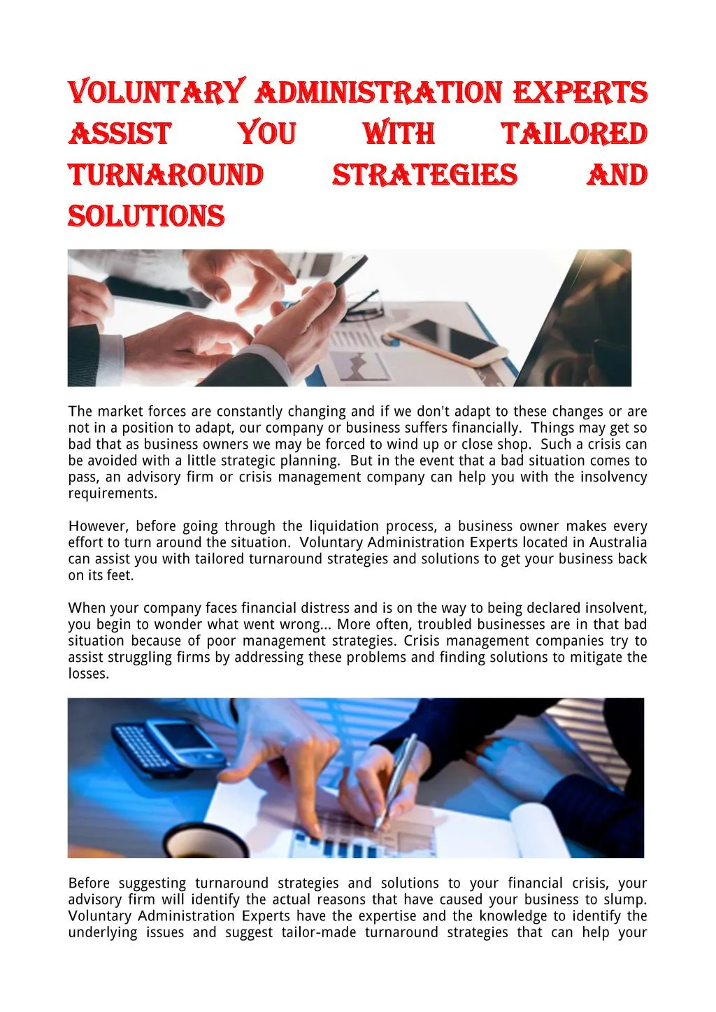 PPT - Voluntary Administration Experts Assist You With Tailored ...