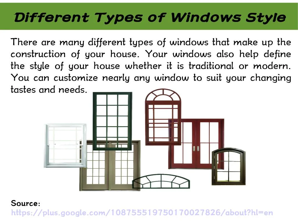 PPT - Different Types of Windows Styles PowerPoint Presentation, free ...
