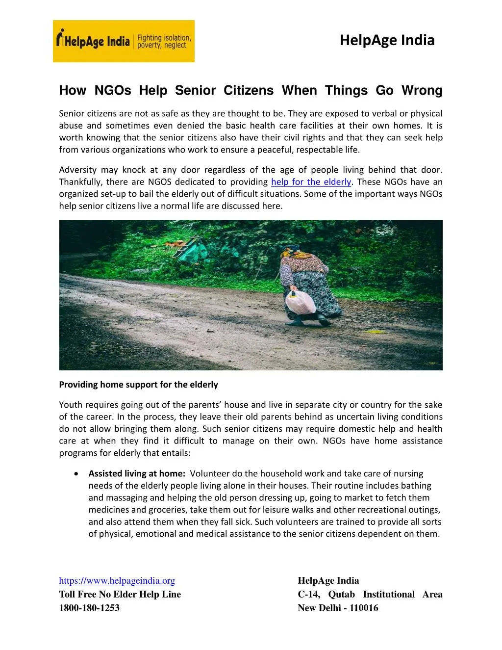 PPT - How NGOs Help Senior Citizens When Things Go Wrong PowerPoint ...