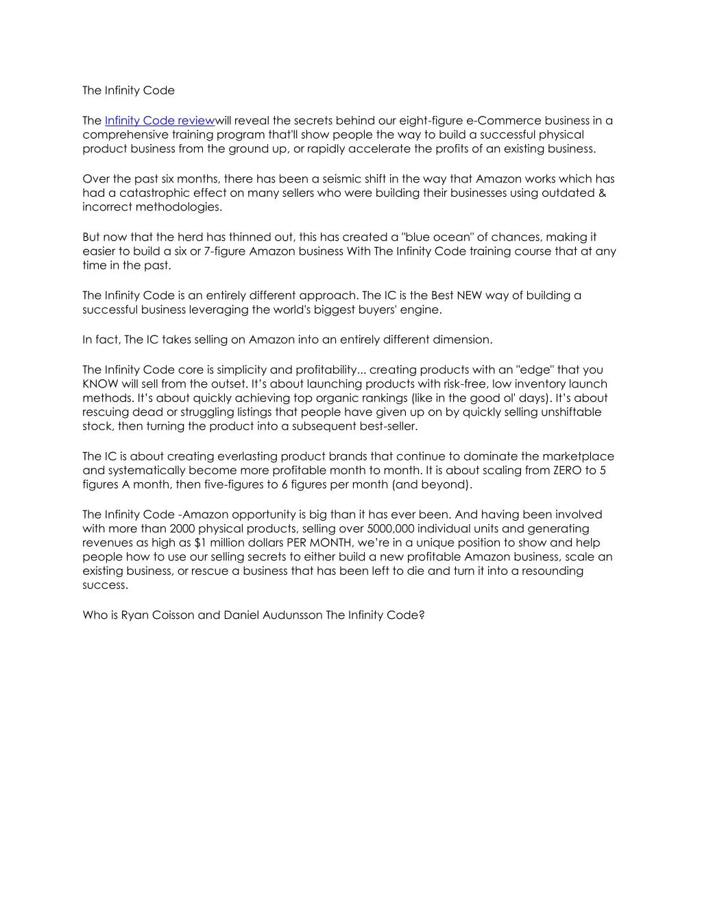 PPT - The infinity code PowerPoint Presentation, free download - ID:7540152