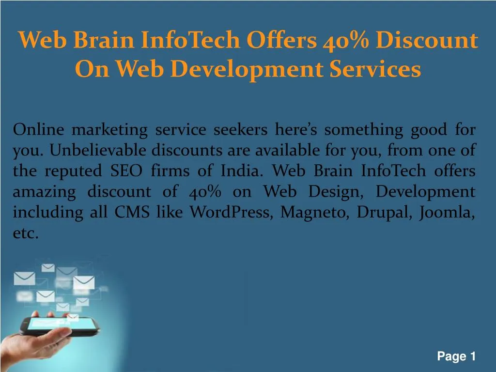 PPT - Web Brain Infotech Offers 40% Discount On Web Development ...
