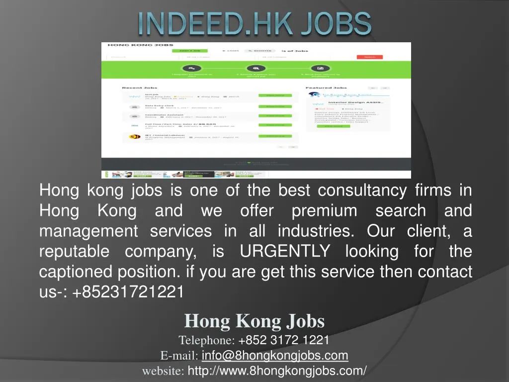 PPT - Indeed.hk jobs PowerPoint Presentation, free download - ID:7543354