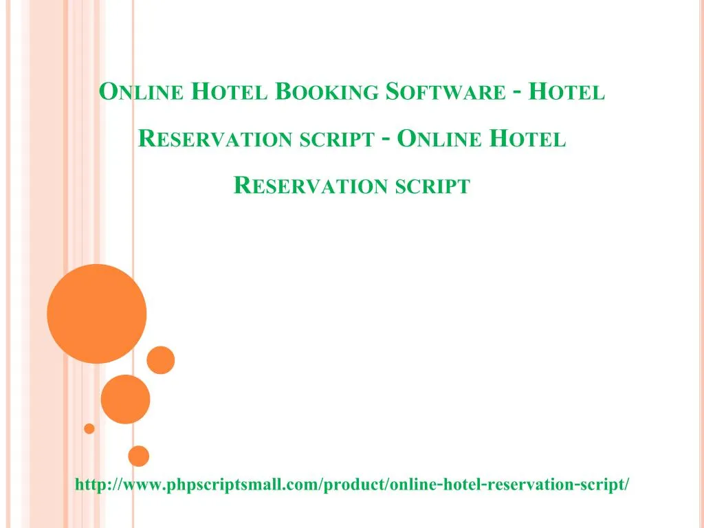 PPT - Online Hotel Booking Software - Hotel Reservation script ...