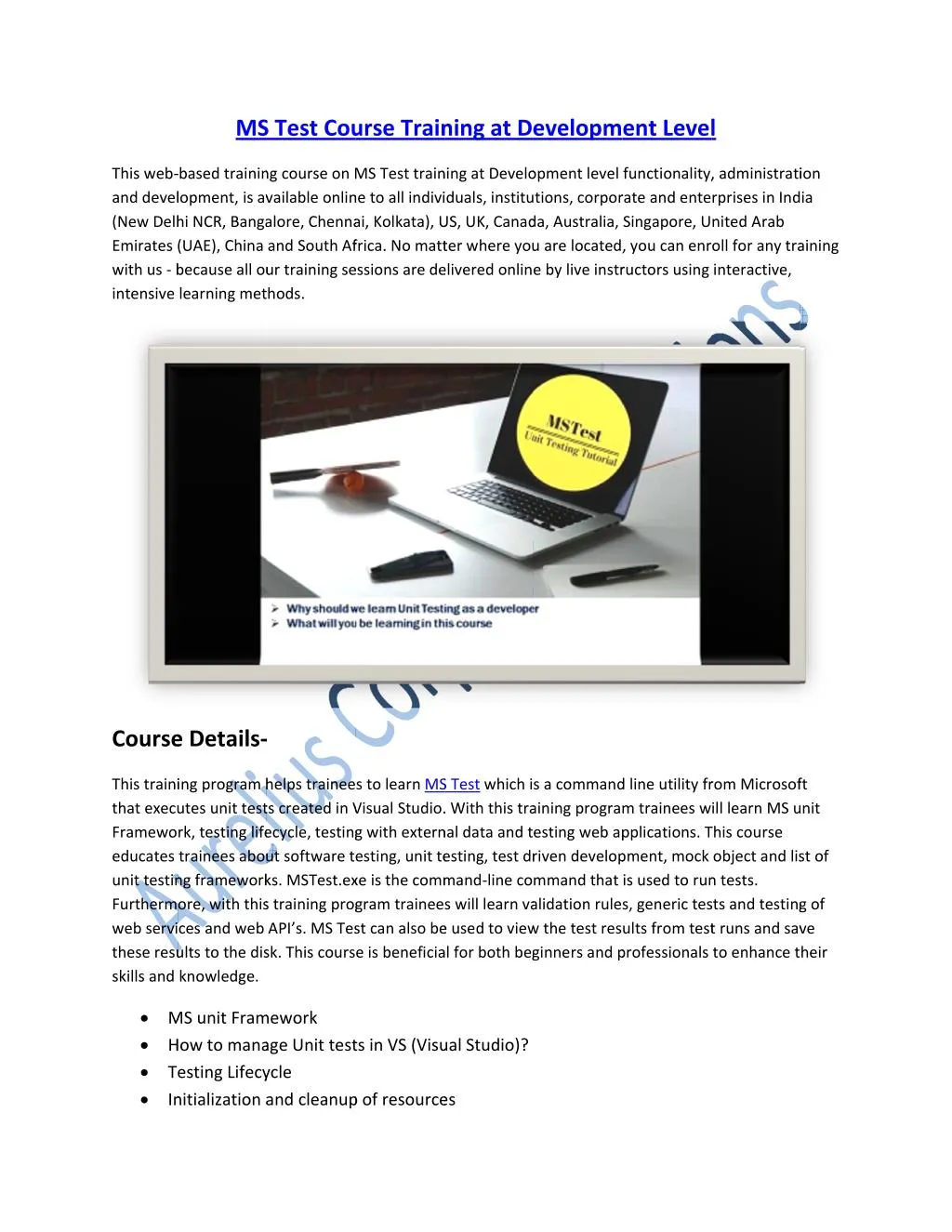 PPT - MS Test Development Certification Course Training PowerPoint ...