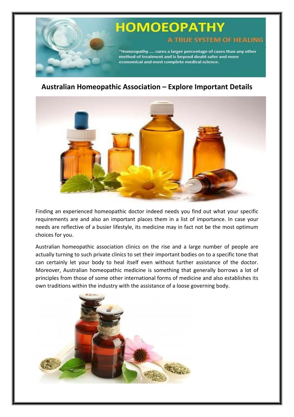 PPT - Australian Homeopathic Association – Explore Important Details ...