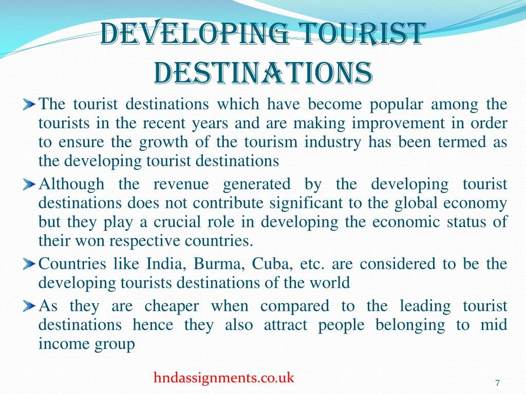 PPT - TOURIST DESTINATIONS PowerPoint Presentation - ID:7545818