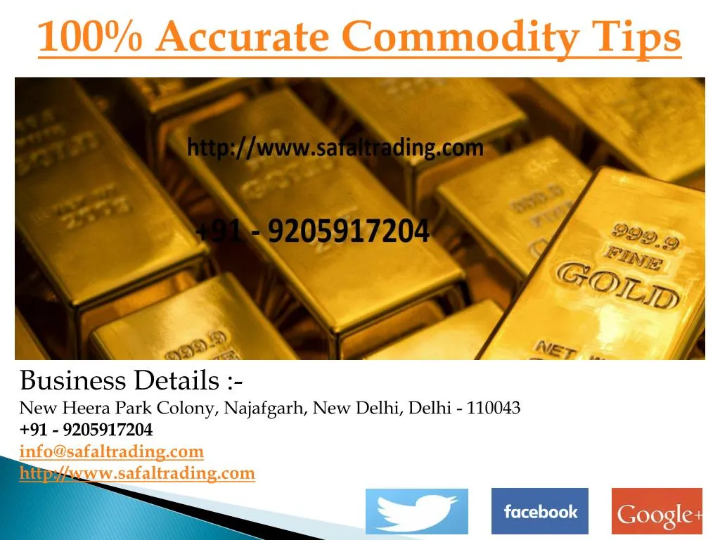 PPT - 100% Accurate Commodity Tips PowerPoint Presentation, free download - ID:7546342