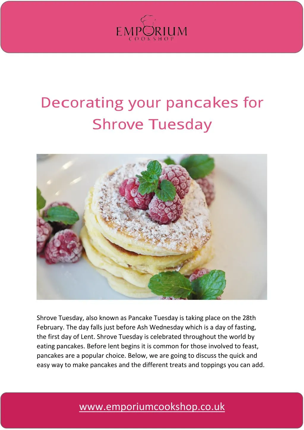 PPT - Decorating your Pancakes for Shrove Tuesday PowerPoint ...