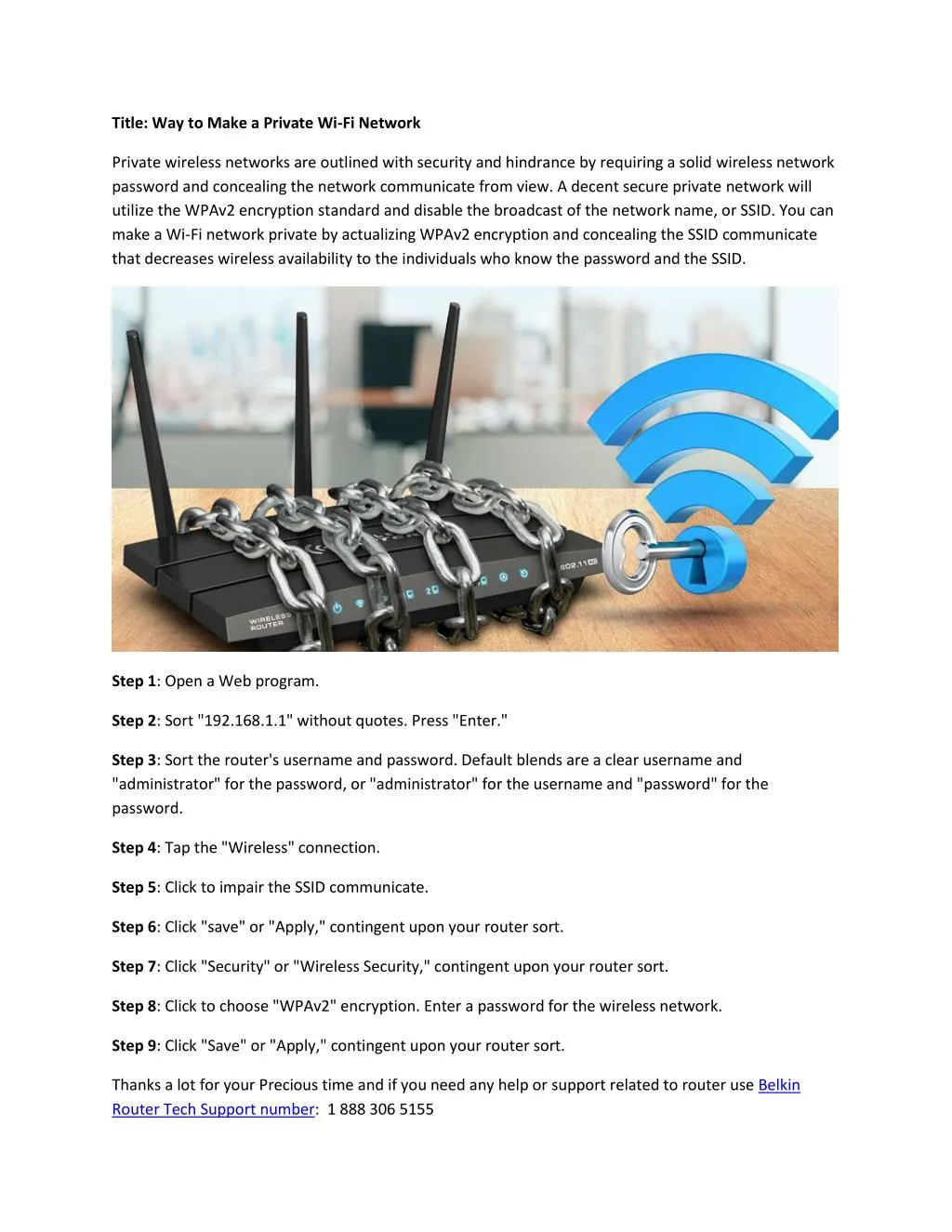 PPT - Way to Make a Private Wi-Fi Network. PowerPoint Presentation ...