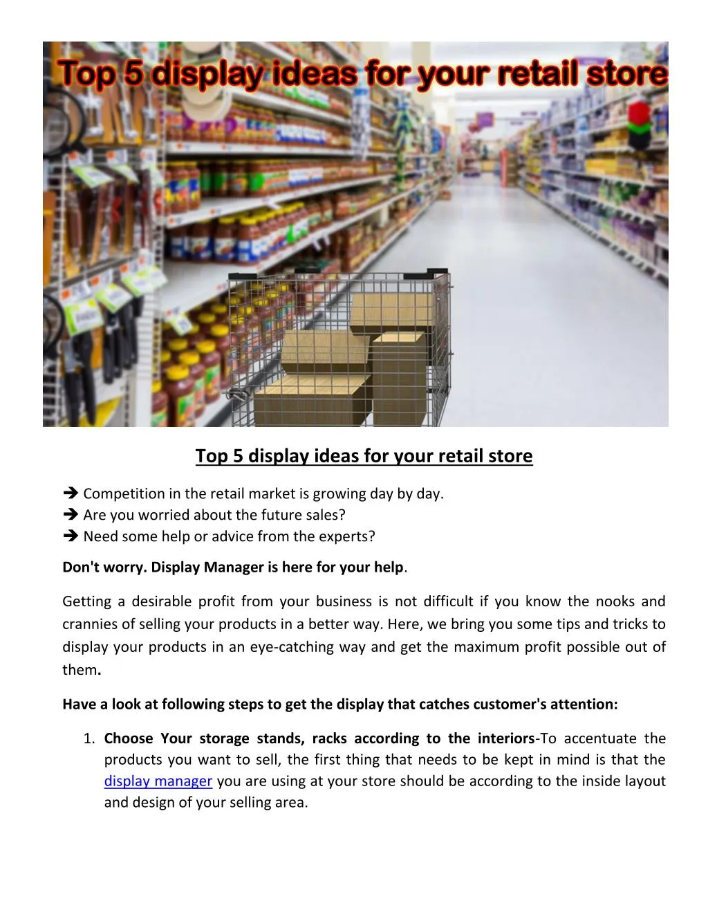 PPT - Top 5 display ideas for your retail store PowerPoint Presentation ...