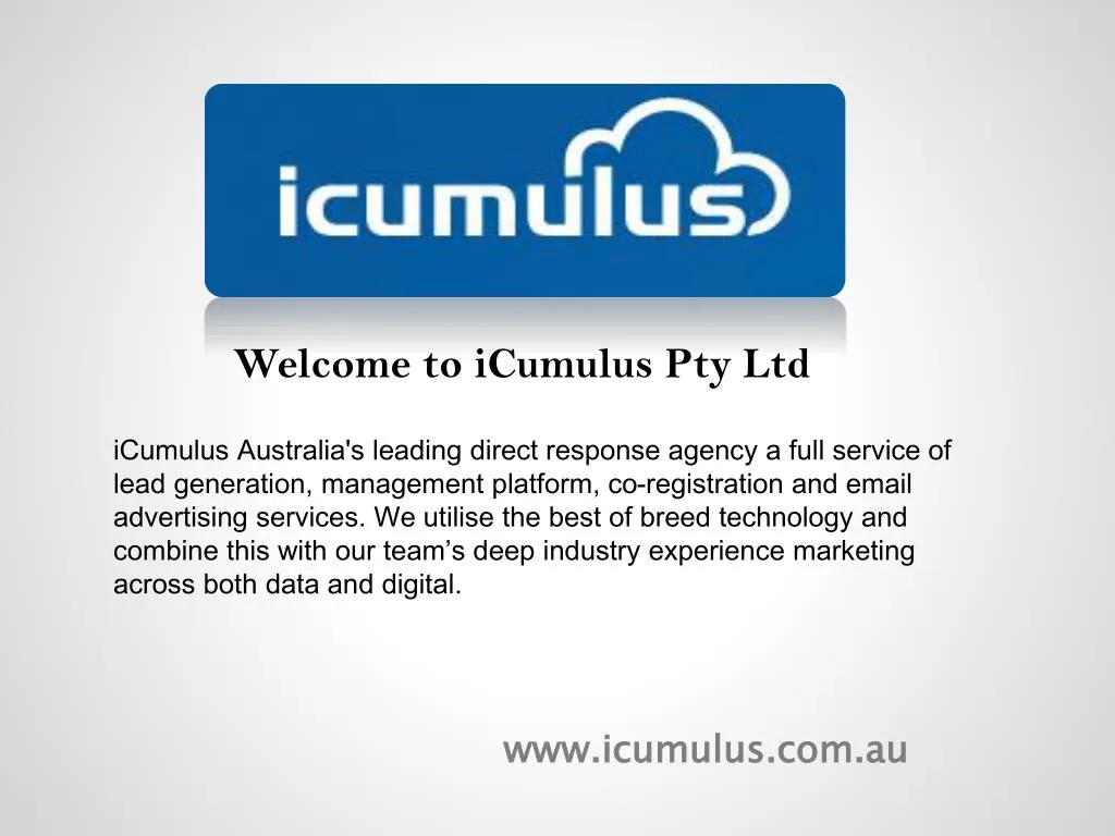PPT - iCumulus Pty Ltd PowerPoint Presentation, free download - ID:7560514