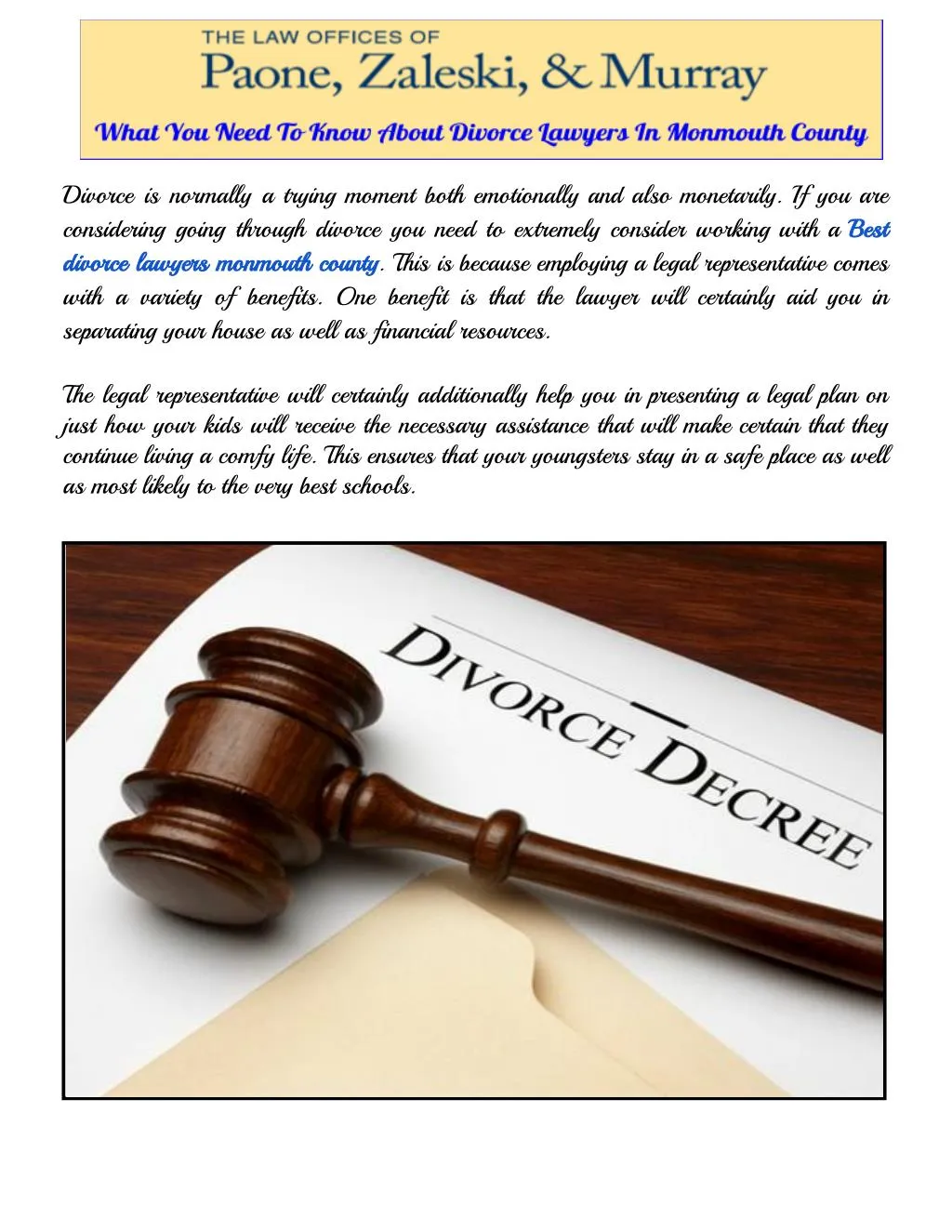 PPT - What You Need To Know About Divorce Lawyers In Monmouth County ...