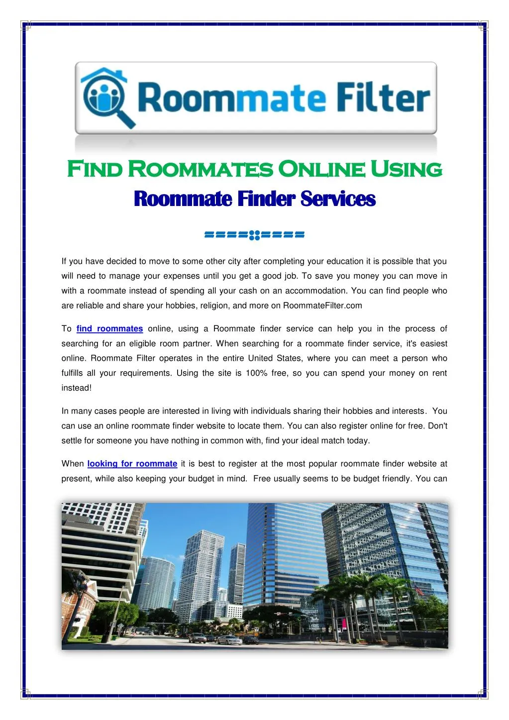 PPT - Roommate Finder Services PowerPoint Presentation, free download ...
