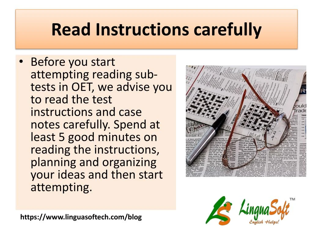 PPT - OET Reading Tips for Nurses PowerPoint Presentation - ID:7567047