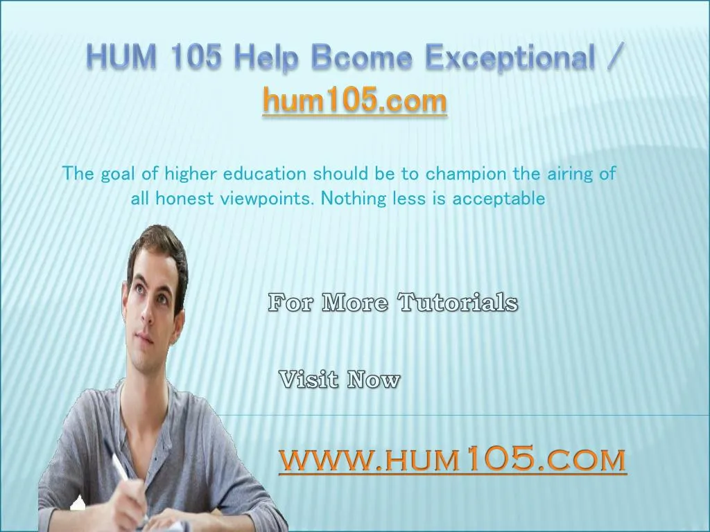 PPT - HUM 105 Help Bcome Exceptional / hum105.com PowerPoint Presentation - ID:7567897