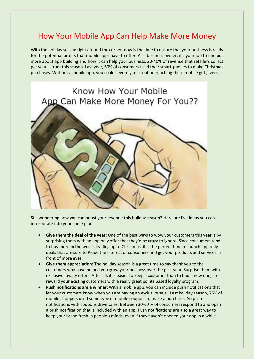 PPT - How Your Mobile App Can Help Make More Money PowerPoint ...