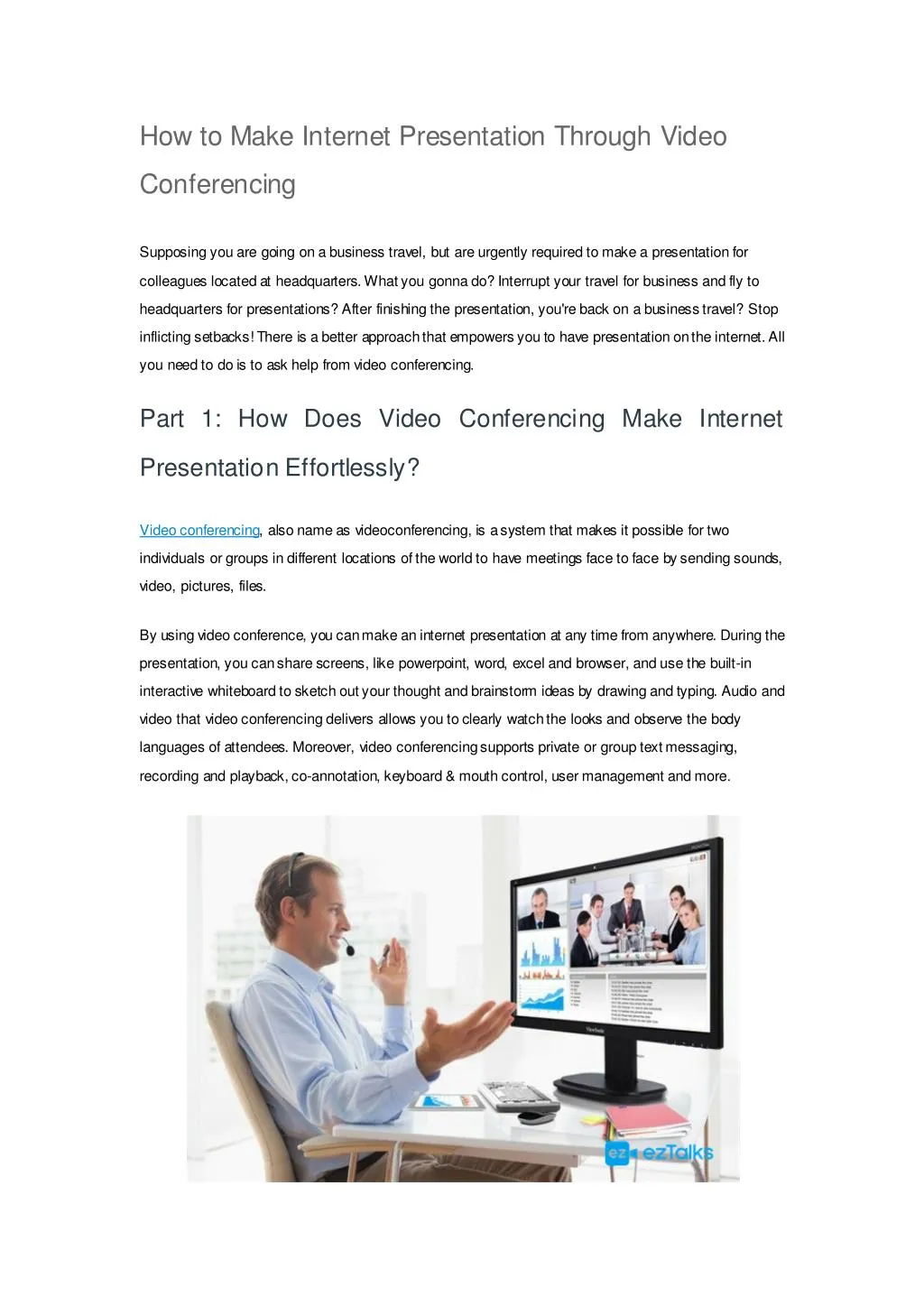 PPT - How to Make Internet Presentation Through Video Conferencing ...