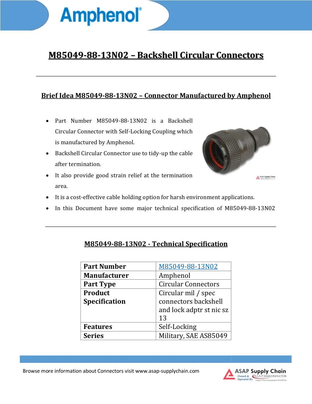 PPT - Amphenol M85049-88-13N02 Circular Connectors PowerPoint ...