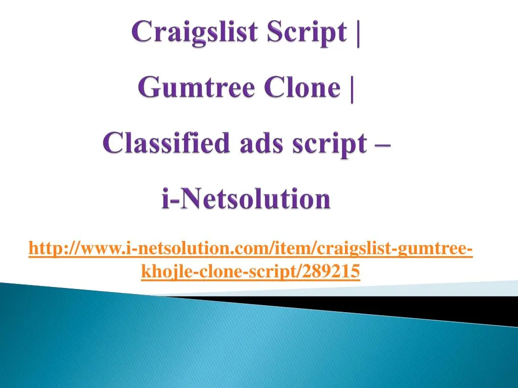 Ppt Craigslist Script Gumtree Clone Classified Ads Script Powerpoint Presentation Id 7575181