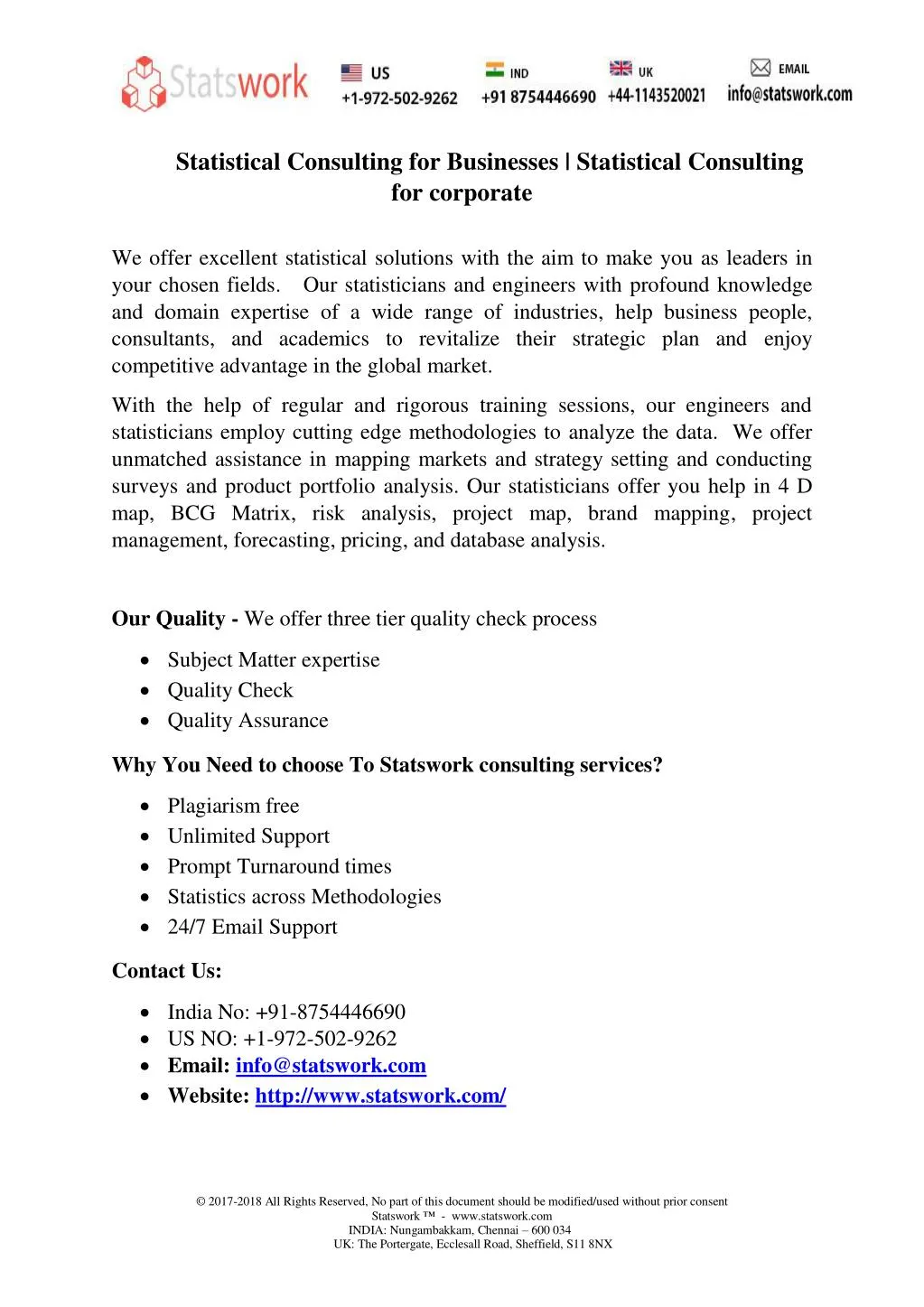 PPT - Statistical Consulting for Businesses | Statistical Consulting ...