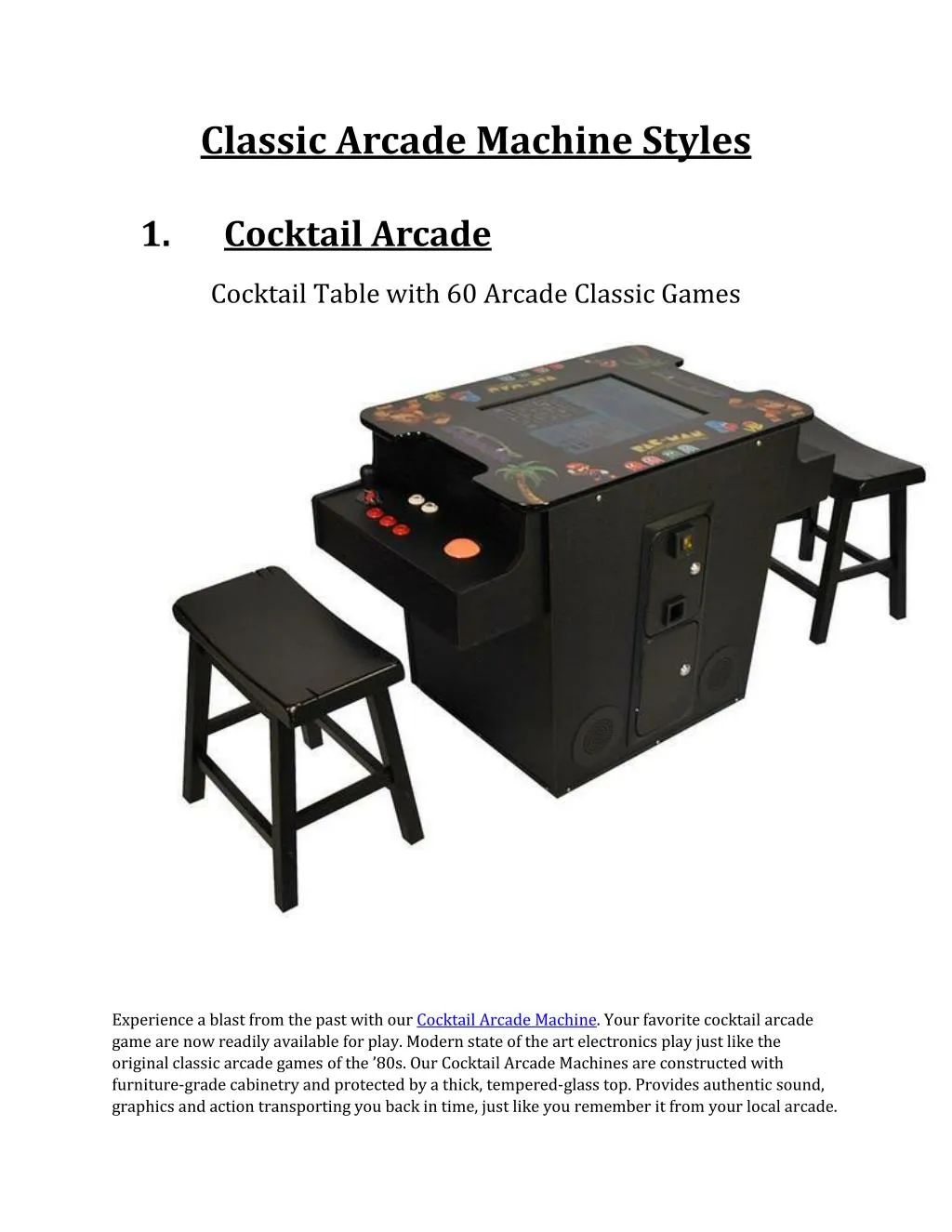 PPT - Classic Arcade Machine Styles PowerPoint Presentation, free ...