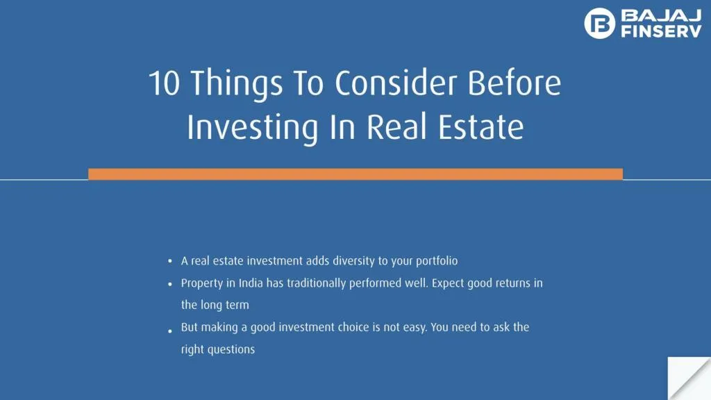 PPT - 10 things to consider before investing in real estate PowerPoint ...