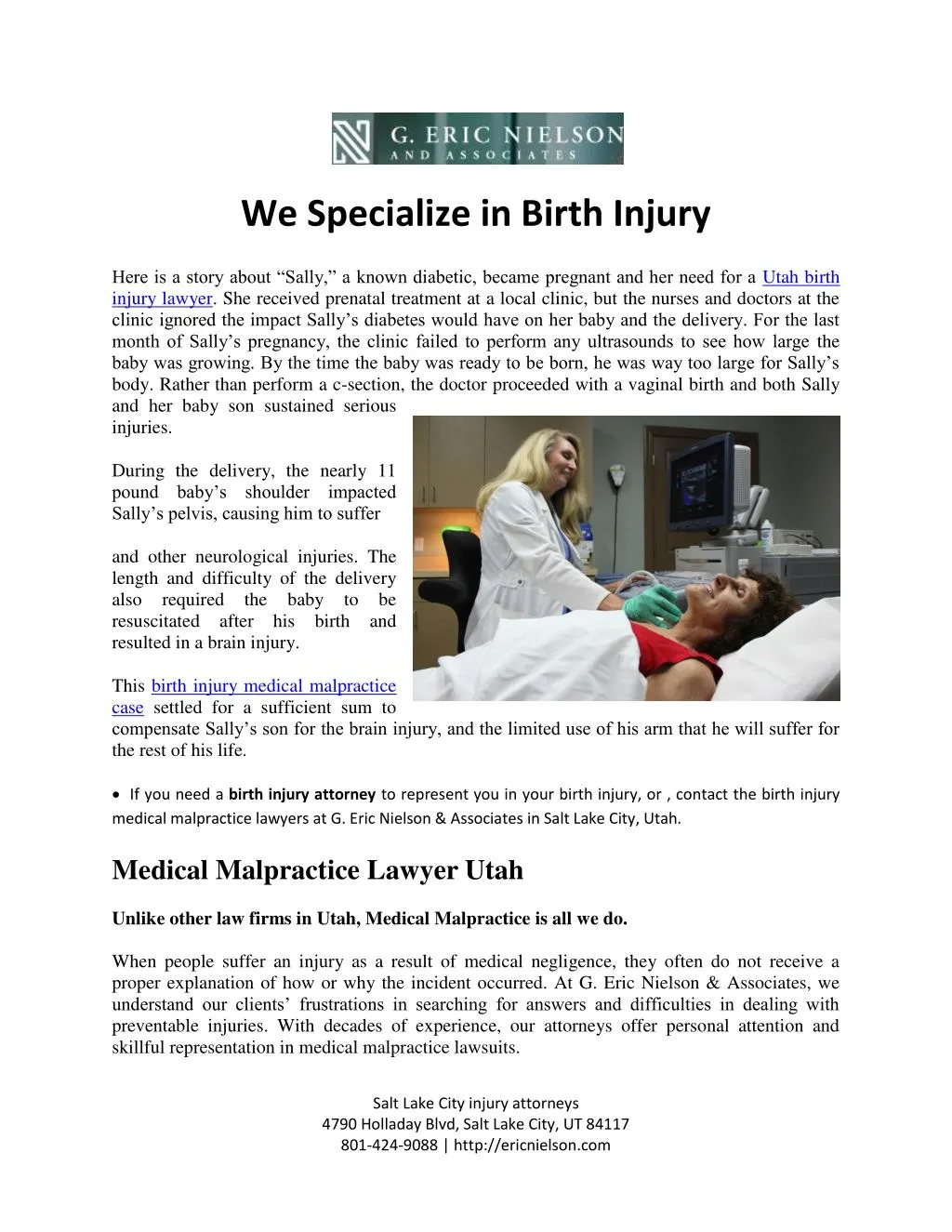 PPT - Birth Injury Medical Malpractice Lawyers Utah PowerPoint ...