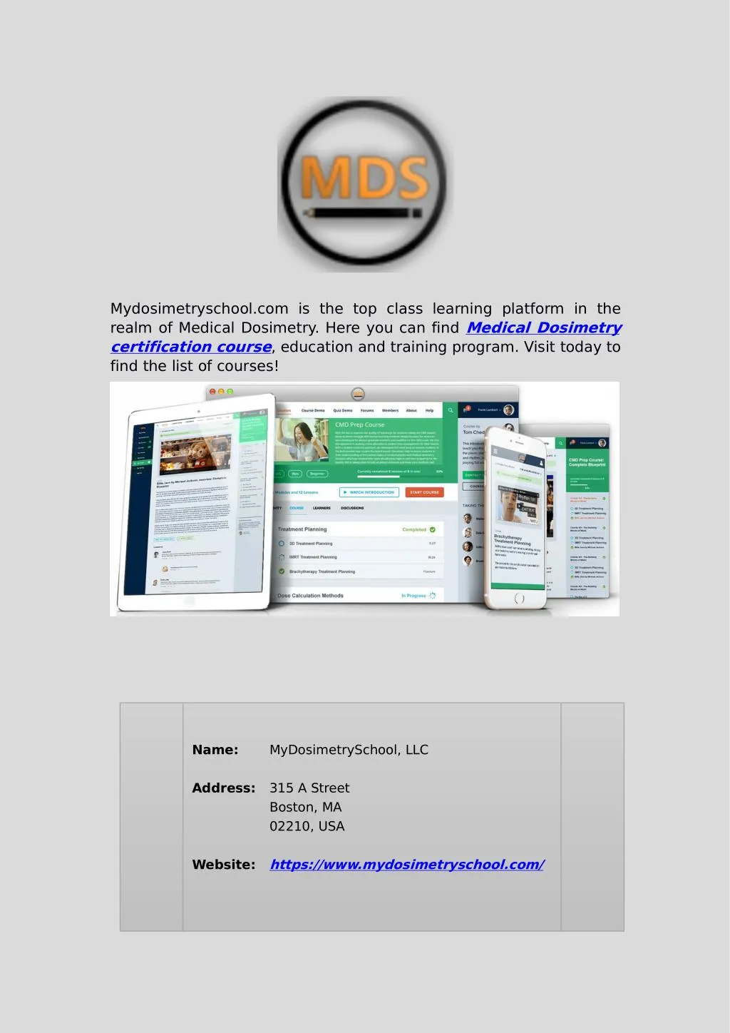 PPT - Medical Dosimetry Education Program PowerPoint Presentation, free ...