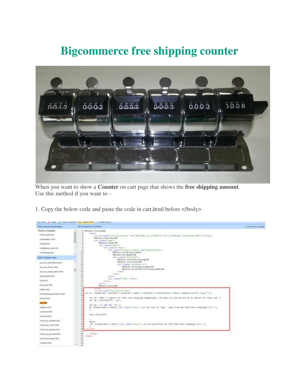 PPT - How to create BIGCOMMERCE FREE SHIPPING COUNTER PowerPoint ...