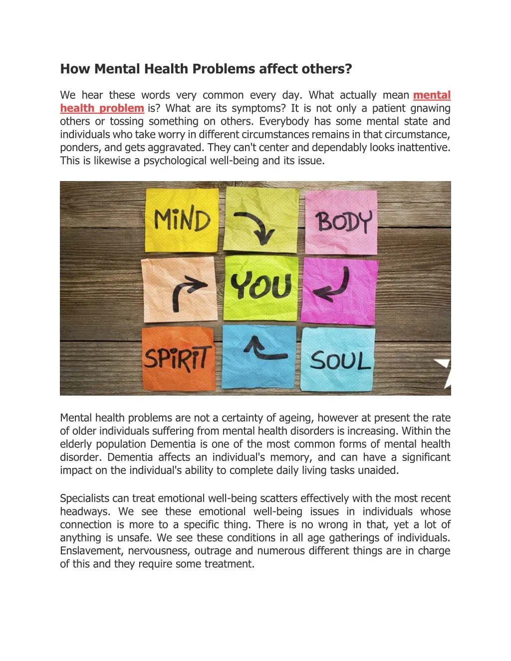 PPT - How Mental Health Problems affect others? PowerPoint Presentation ...