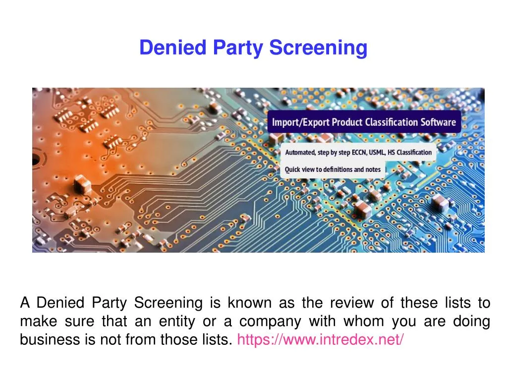 PPT - Restricted Party Screening PowerPoint Presentation, free download ...