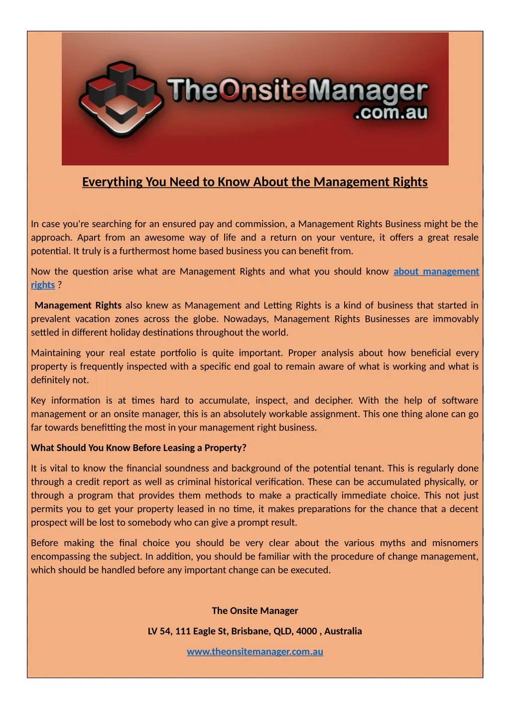 PPT - Everything You Need to Know About the Management Rights ...