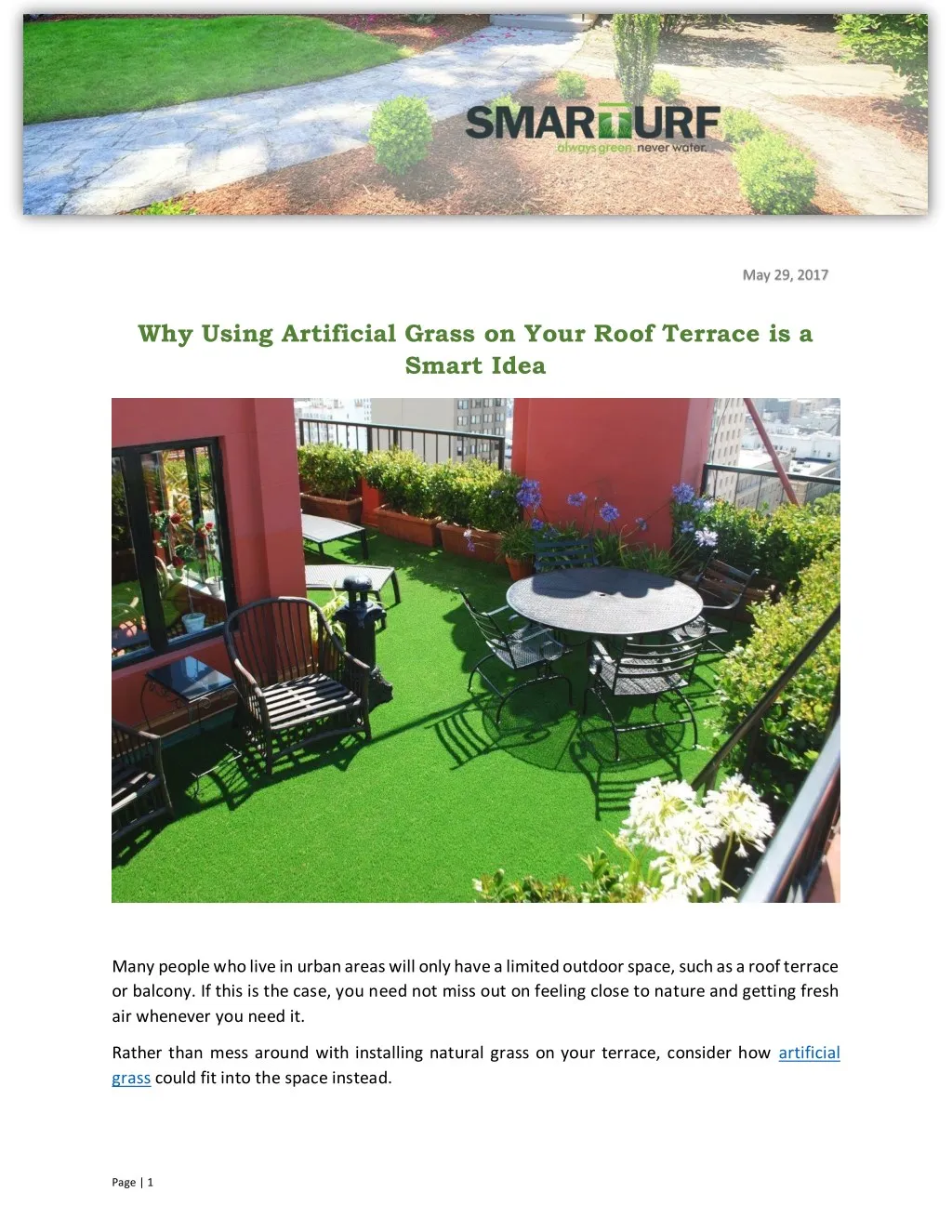 Ppt Why Using Artificial Grass On Your Roof Terrace Is A Smart Idea Powerpoint Presentation